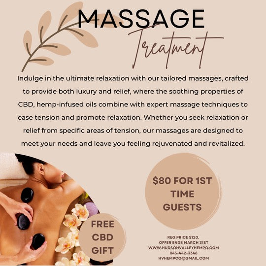 Hudson Valley Hemp Massage Special